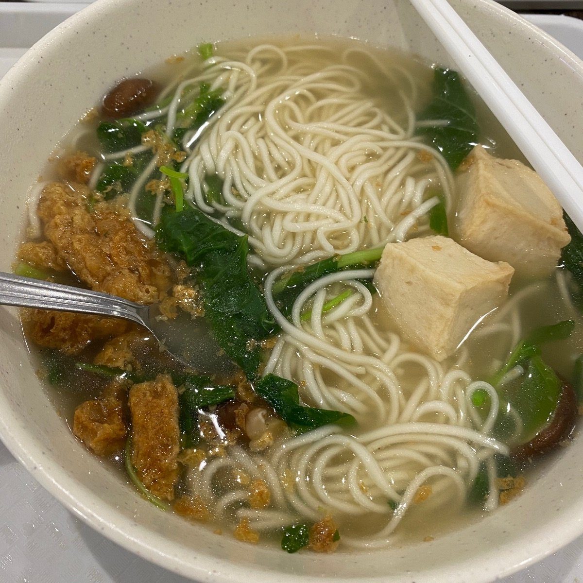 Mee Sua With Spinach Soup at Kopitiam Square, Singapore - Vegan Dish ...