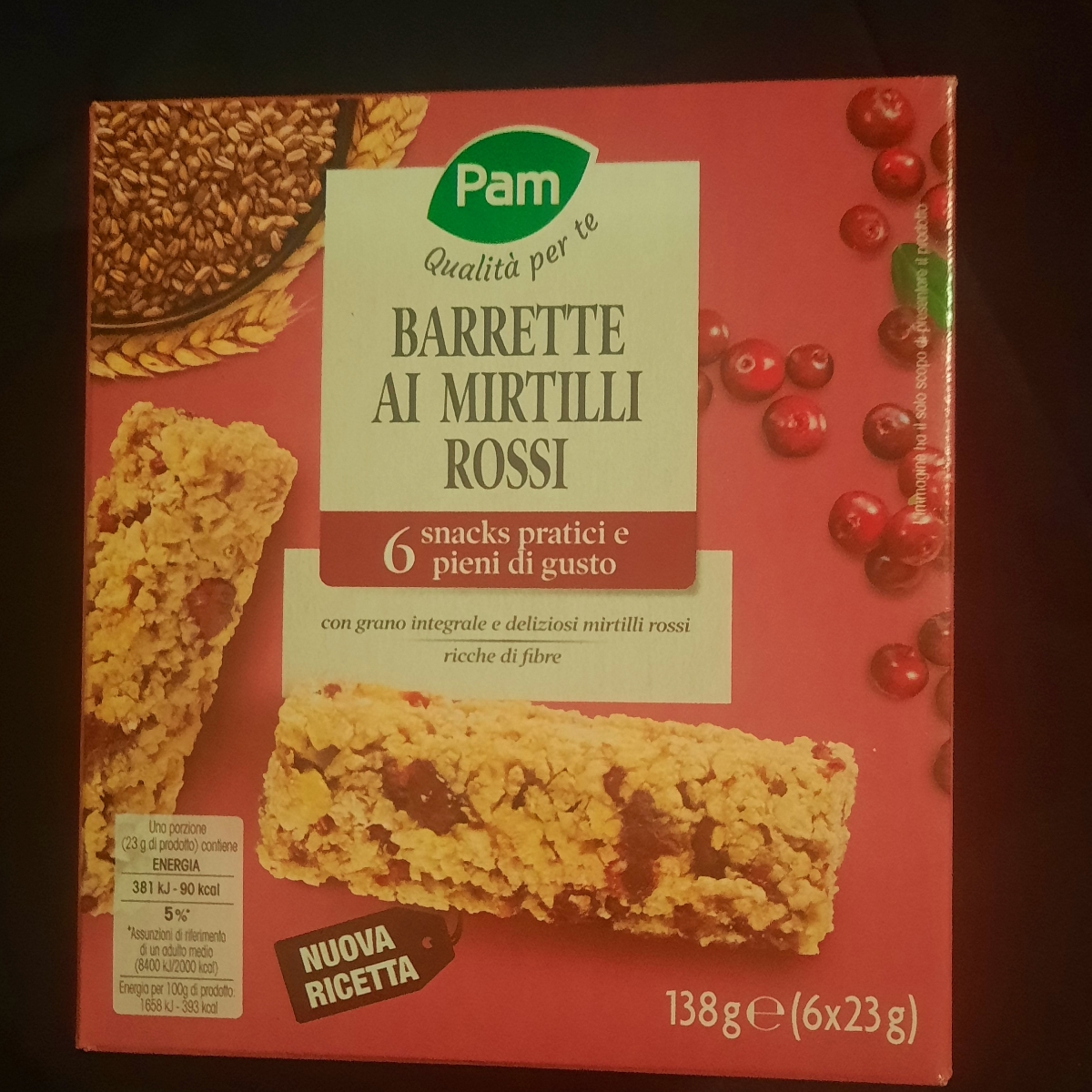 Barrette ai mirtilli rossi from Pam - Vegan Product Reviews & Ratings ...