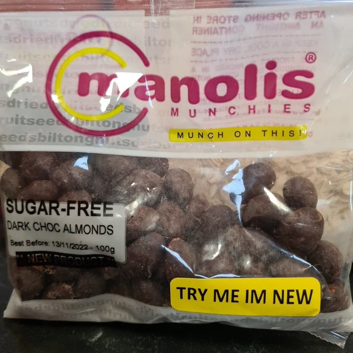 Manolis munchies Dark Chocolate Almonds Review | abillion