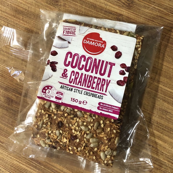 Damora Coconut & Cranberry Artisan Style Crispbreads Review | abillion