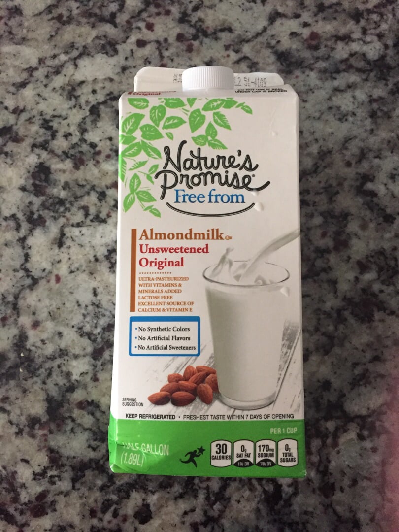 Unsweetened Original Almondmilk from Nature's Promise - Vegan Product ...