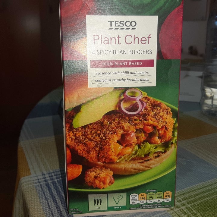 Tesco Plant Chef Spicy Bean Burgers Review | abillion