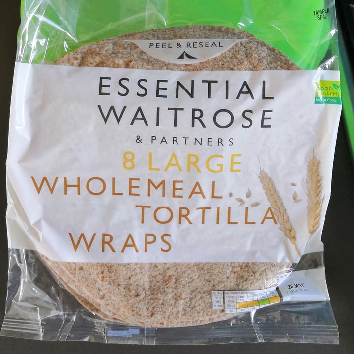 Essential Waitrose & Partners 8 Large Wholewheat Tortilla Wraps Review ...