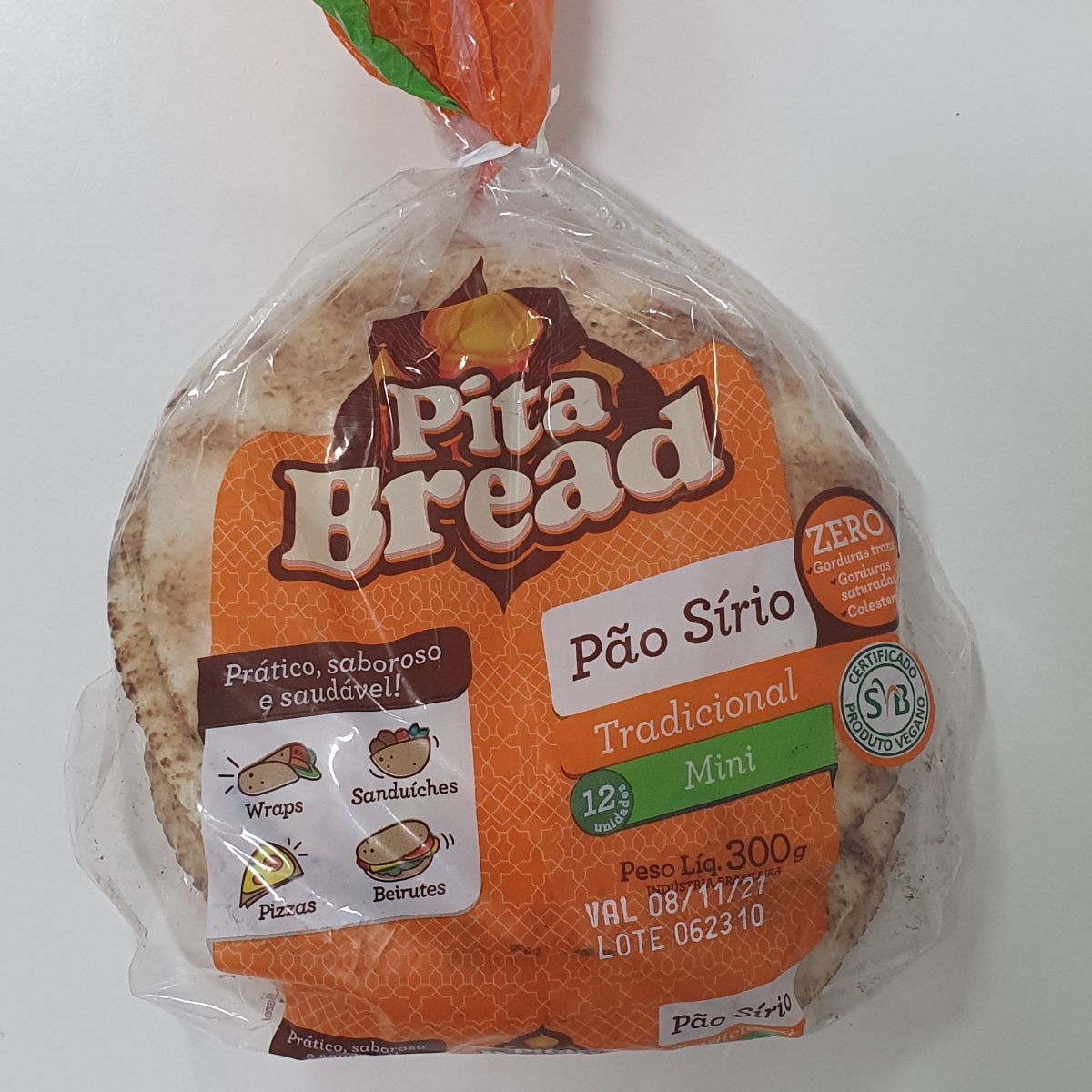 Pão Sírio Tradicional from Pita Bread - Vegan Product Reviews & Ratings ...