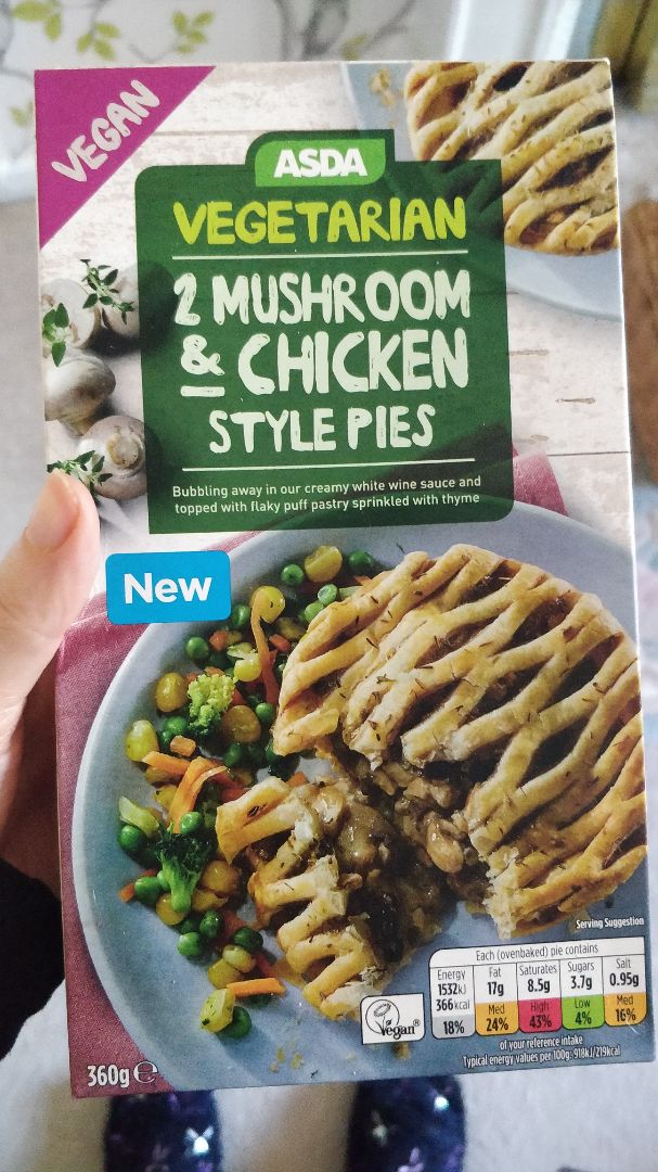 ASDA Mushroom & Chicken Style Pies Review | abillion