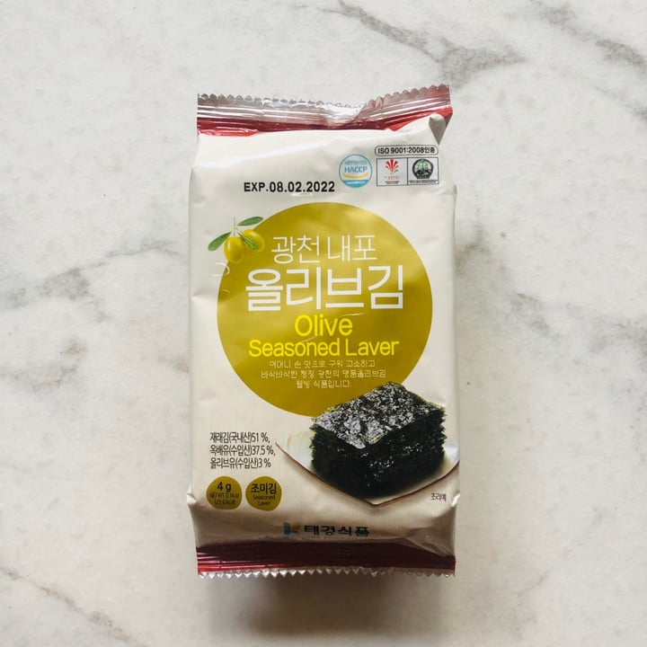 Taekyung food Olive Seasoned Laver Review | abillion
