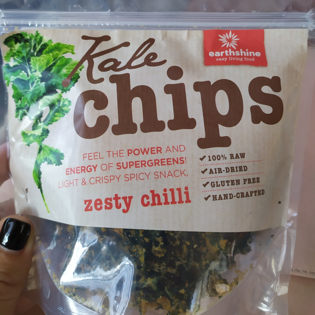 Zesty Chilli Kale Chips from Earthshine - Vegan Product Reviews ...