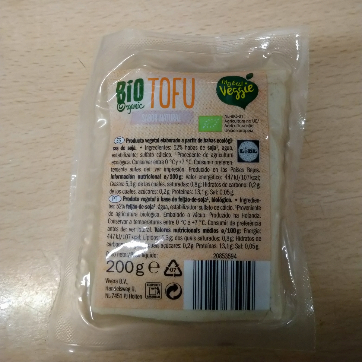 Tofu natural from Bio-organic - Vegan Product Reviews & Ratings | abillion