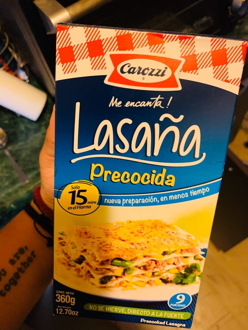 Lasaña Precocida from Carozzi - Vegan Product Reviews & Ratings | abillion
