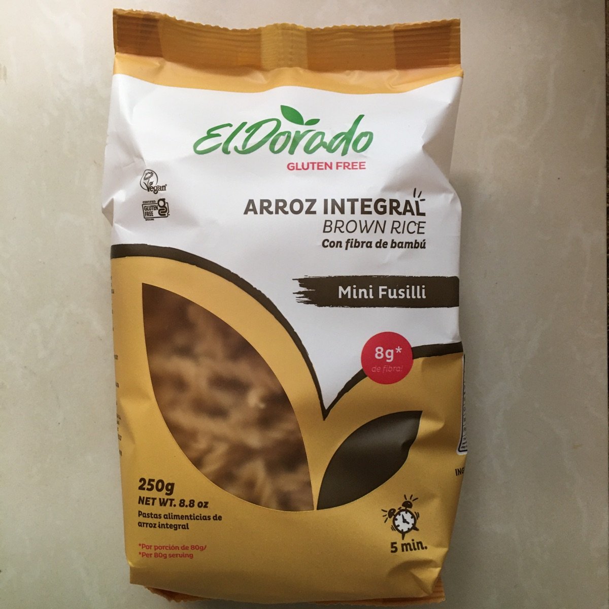 Mini Fusilli de arroz integral. from El Dorado Gluten Free Pasta ...