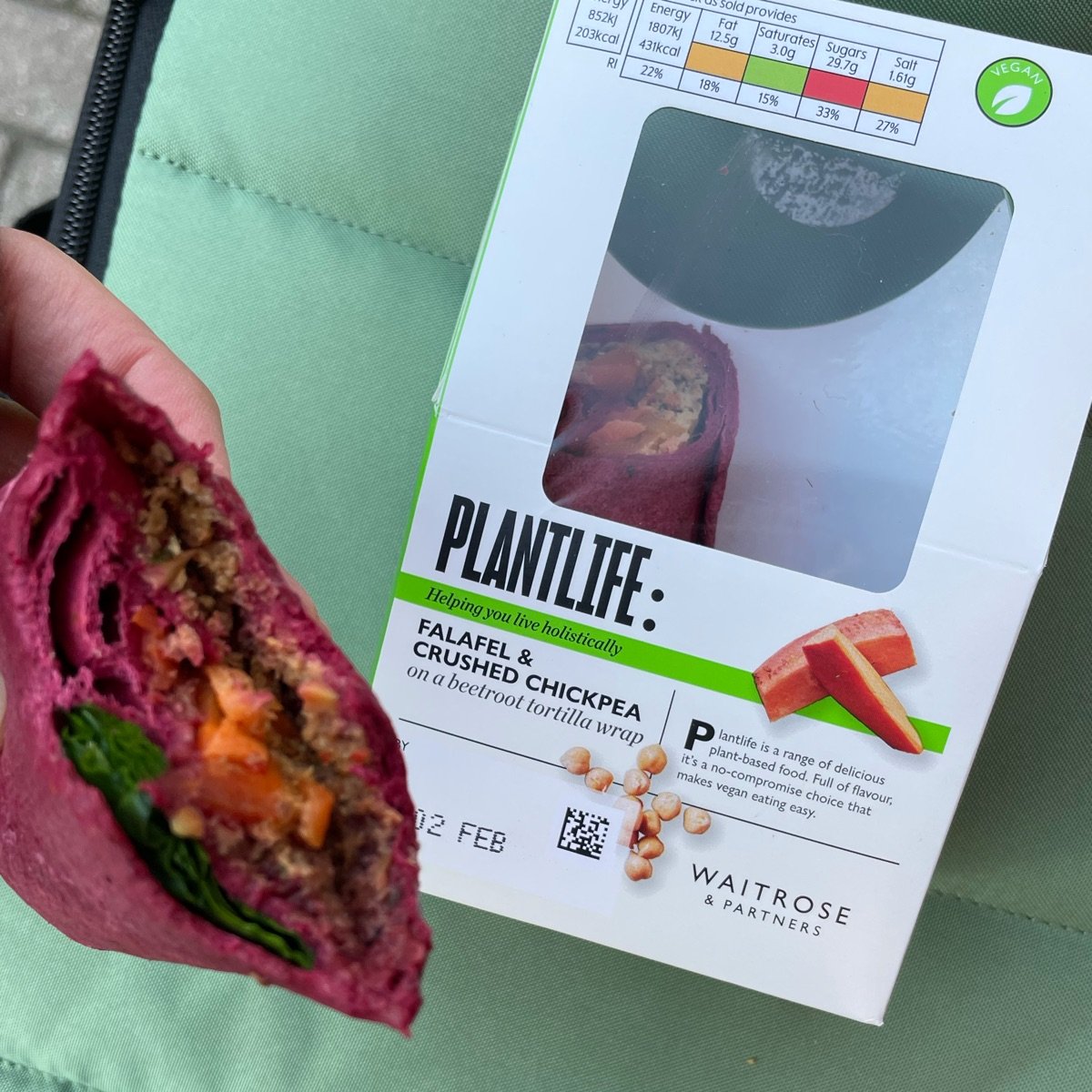 Plantlife: Waitrose & partners Falafel & crushed chickpea on a beetroot ...
