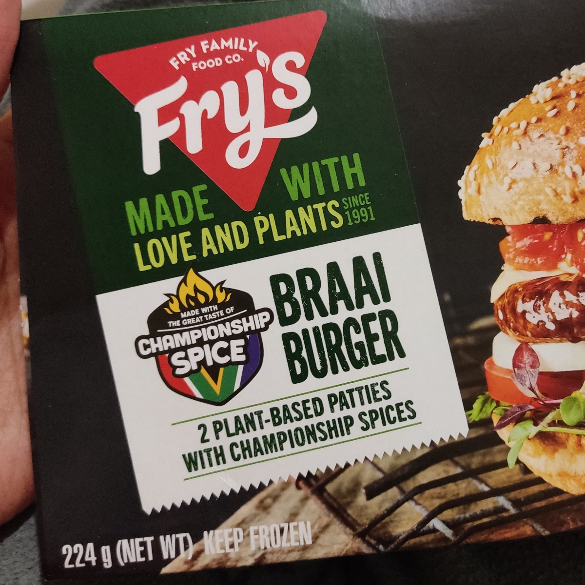 Braai Burger from Fry's Family Food - Vegan Product Reviews & Ratings ...