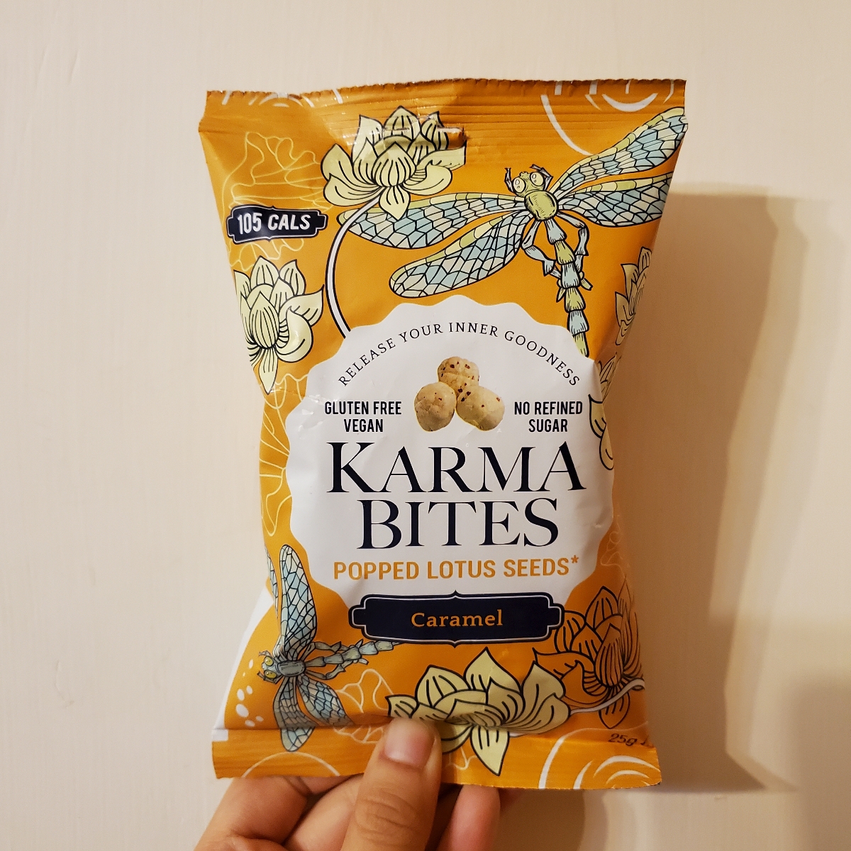 Popped lotus seed caramel from Karma Bites - Vegan Product Reviews ...