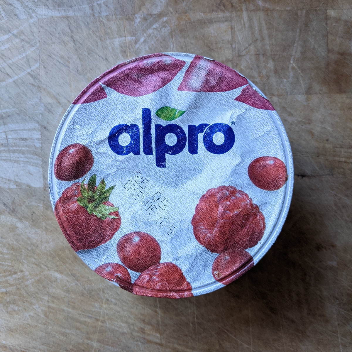Single Pot Of Raspberry Cranberry Yogurt from Alpro - Vegan Product ...