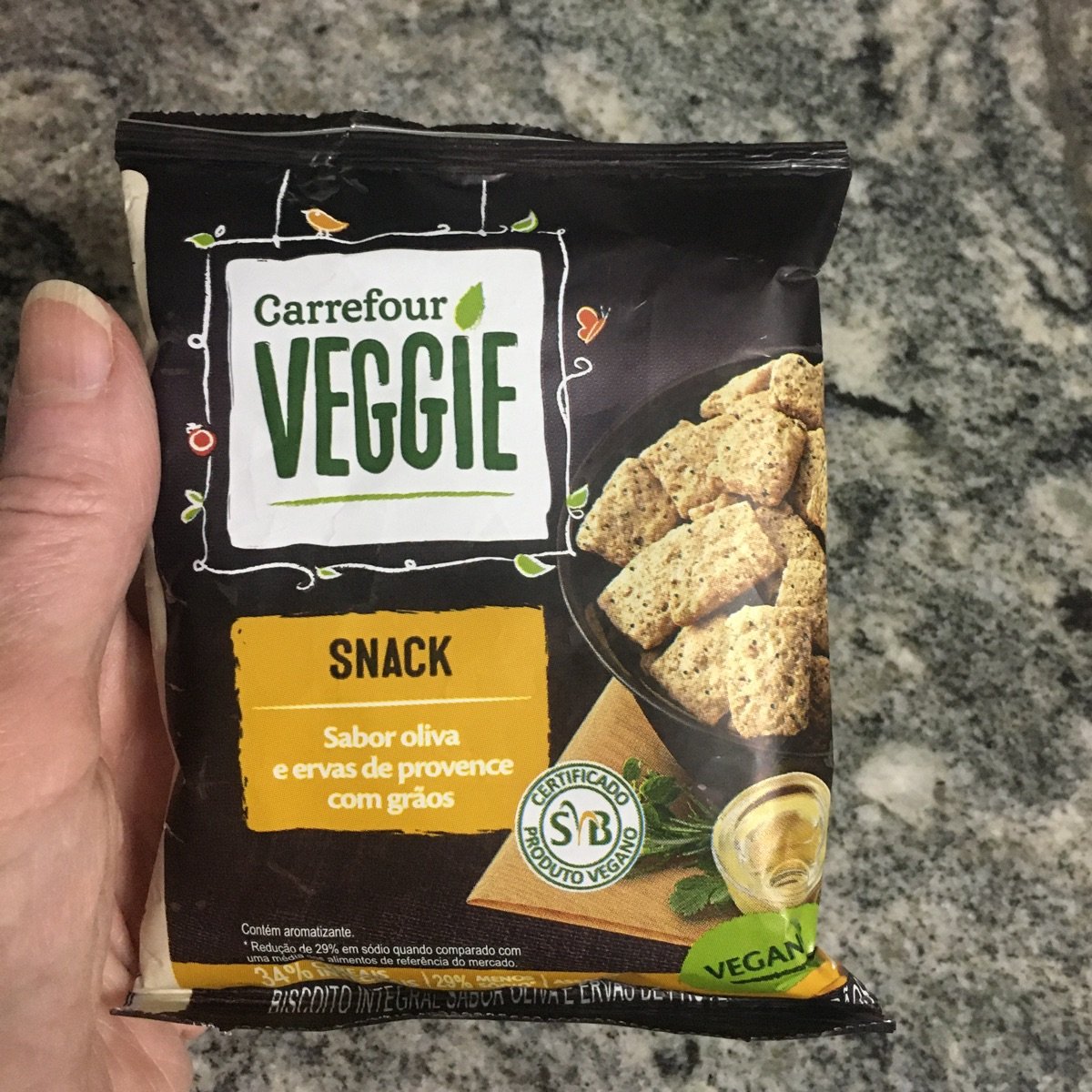snack sabor oliva E Ervas De Provence E Grãos from Carrefour Veggie ...