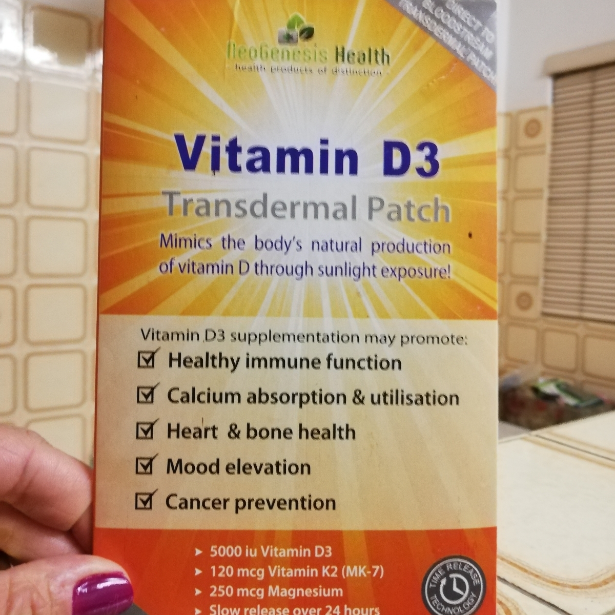 Vitamin D3 Transdermal Patches from NeoGenesis Health - Vegan Product ...