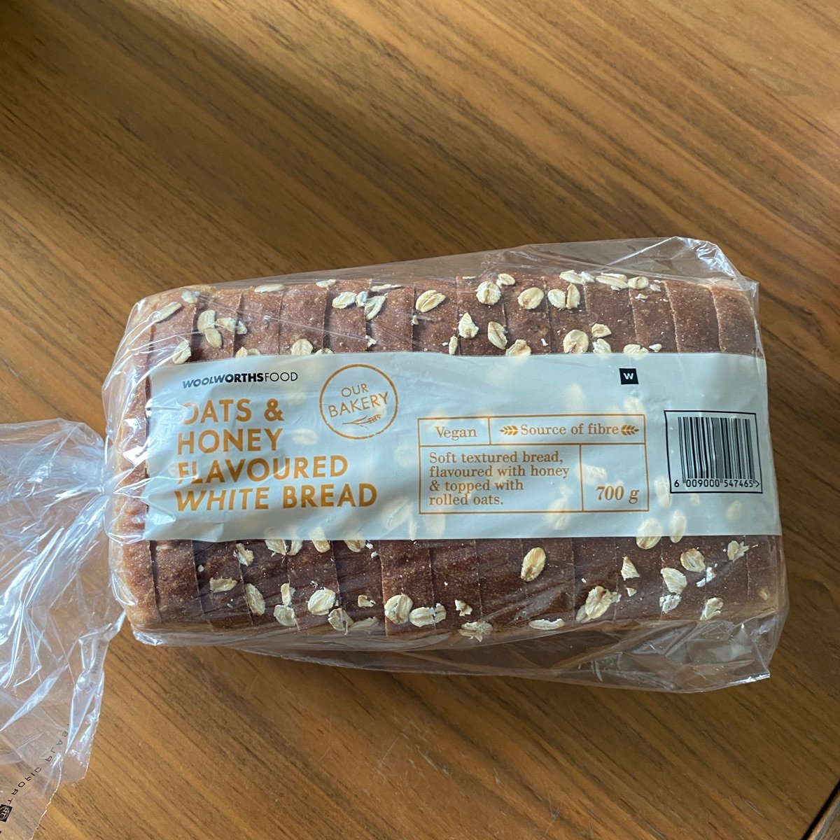 Oats and Honey flavoured white bread from Woolworths Food - Vegan ...