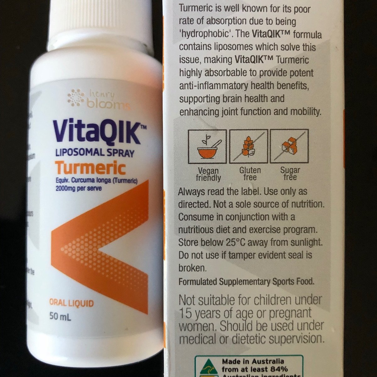 Turmeric liposomal spray from VitaQIK - Vegan Product Reviews & Ratings ...
