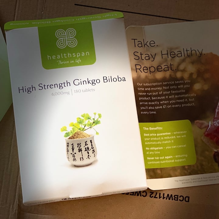 Healthspan Ginkgo Biloba Review | abillion