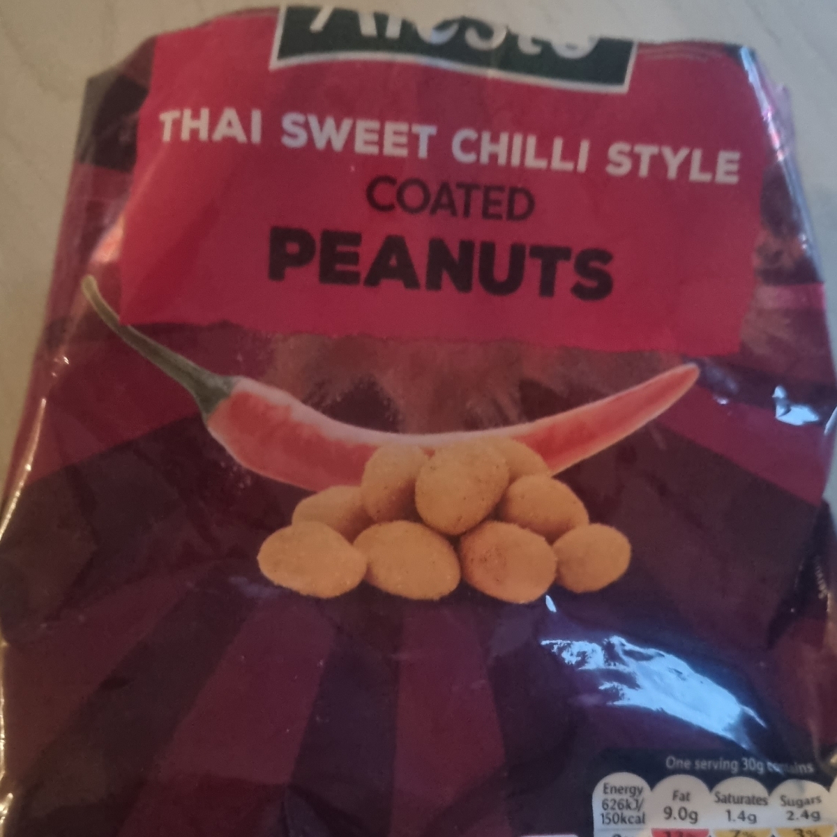Thai sweet chilli coated peanuts from Alesto - Vegan Product Reviews ...