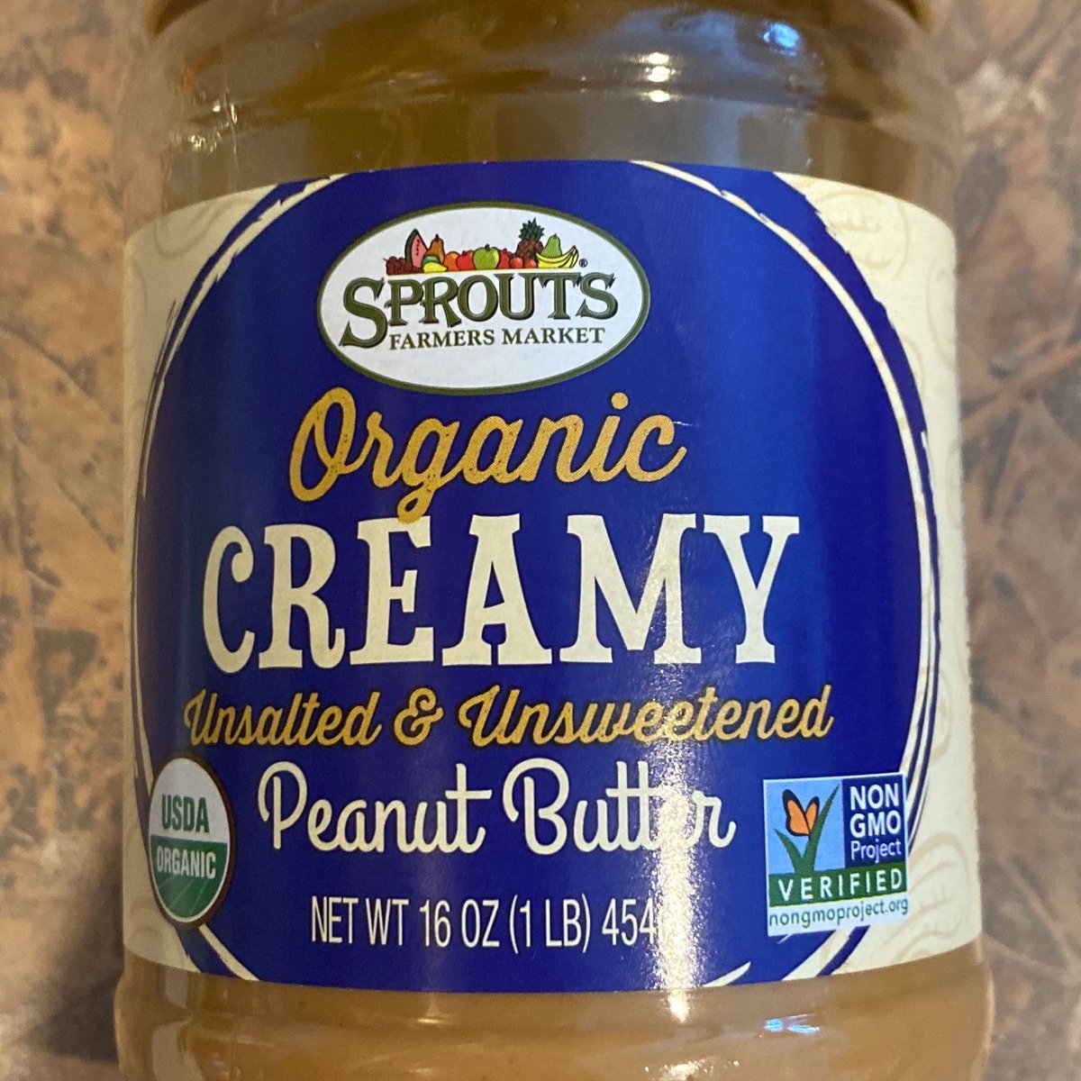 Organic Creamy Unsalted & Unsweetened Peanut Butter from Sprouts ...