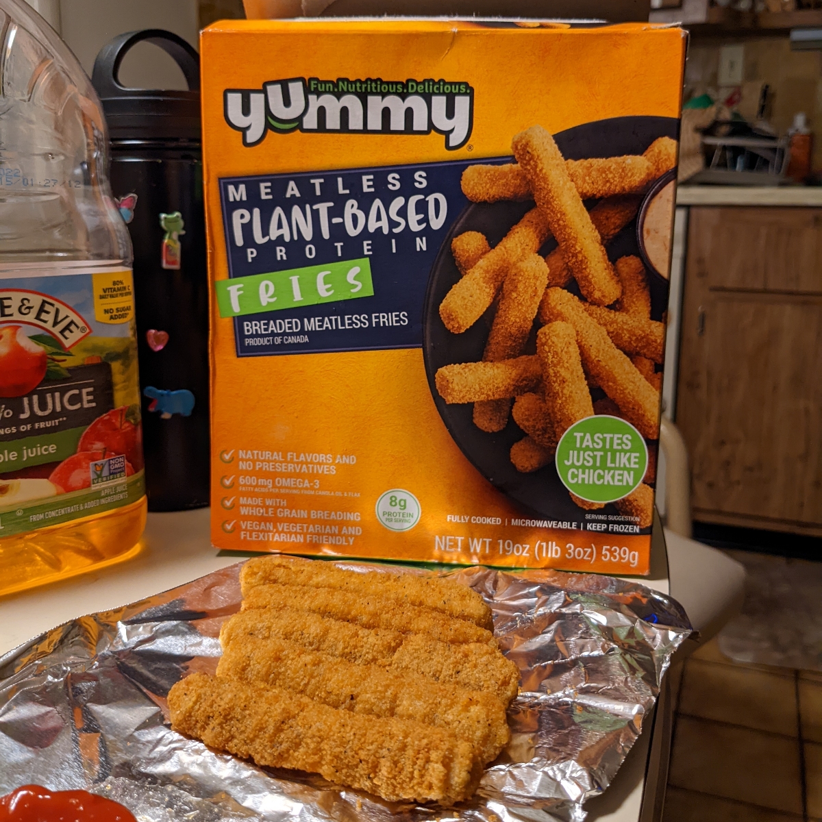 Meatless Plant-based protein fries from Yummy - Vegan Product Reviews ...
