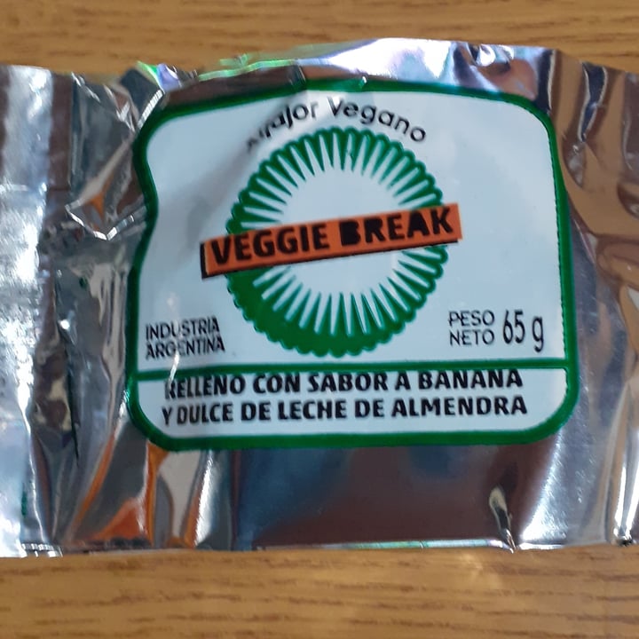 Veggie Break Alfajor Vegano Relleno con sabor a Banana Y Dulce de ...