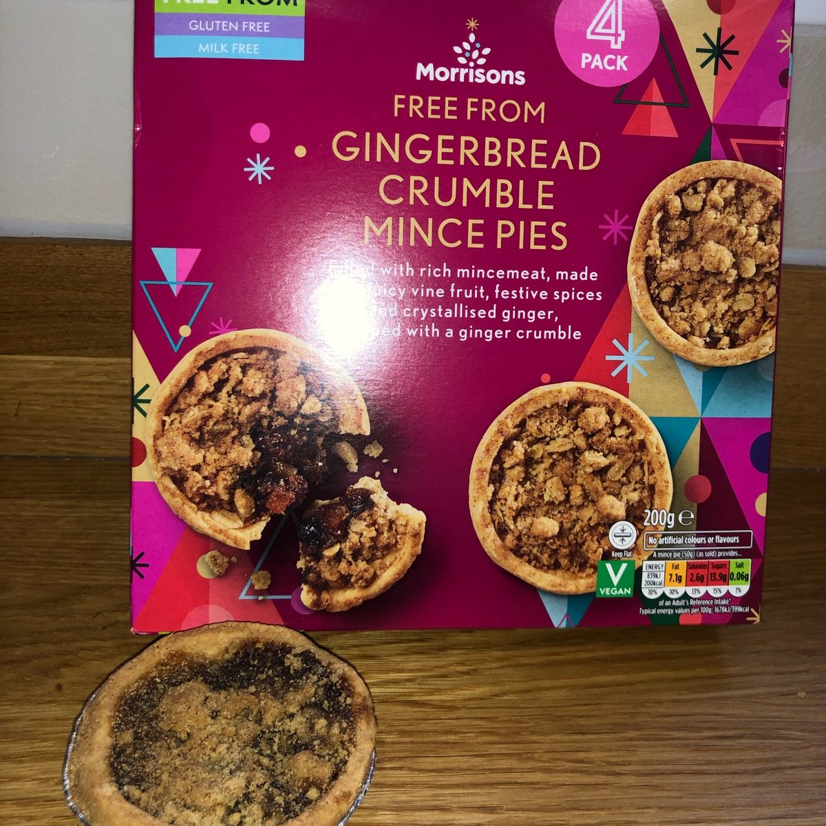 Gingerbread Crumble Mince Pies from Morrisons - Vegan Product Reviews ...