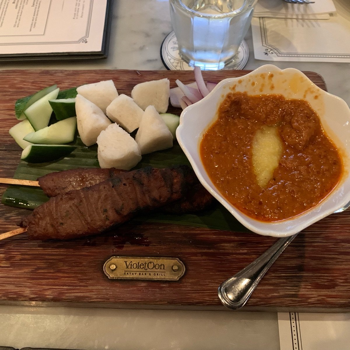 Impossible Satay at Violet Oon Satay Bar & Grill, Singapore - Vegan ...