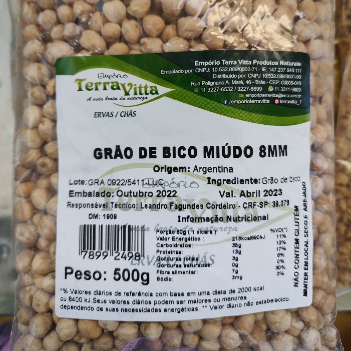 Grão De Bico Seco from Empório Terra Vitta - Vegan Product Reviews ...