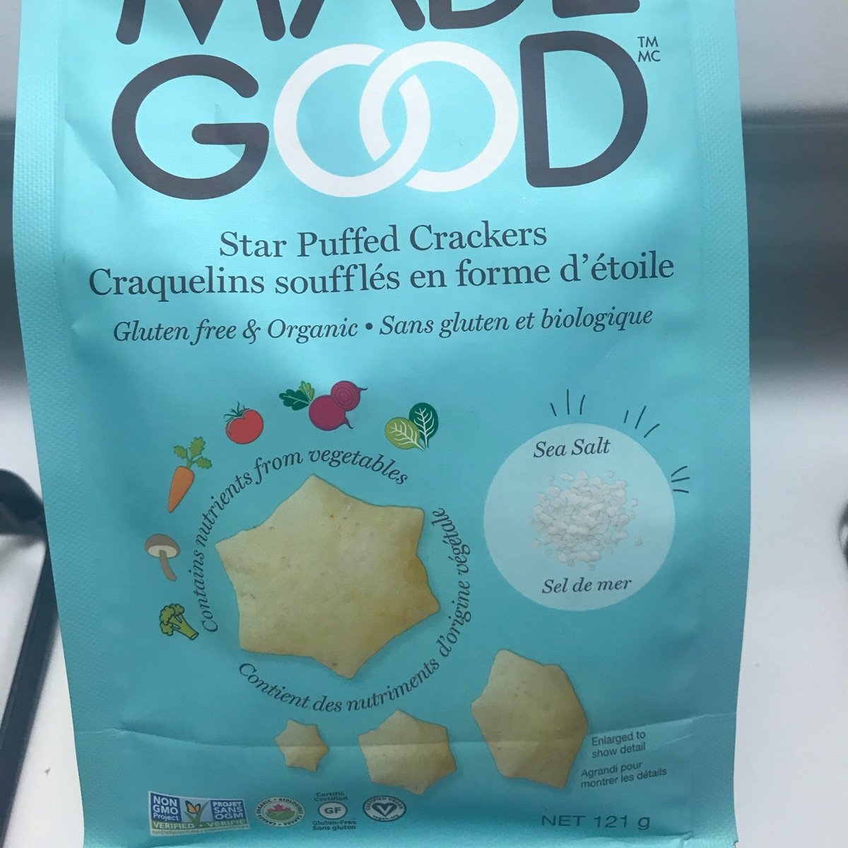 Star Puffed Crackers Sea Salt from Made Good - Vegan Product Reviews ...