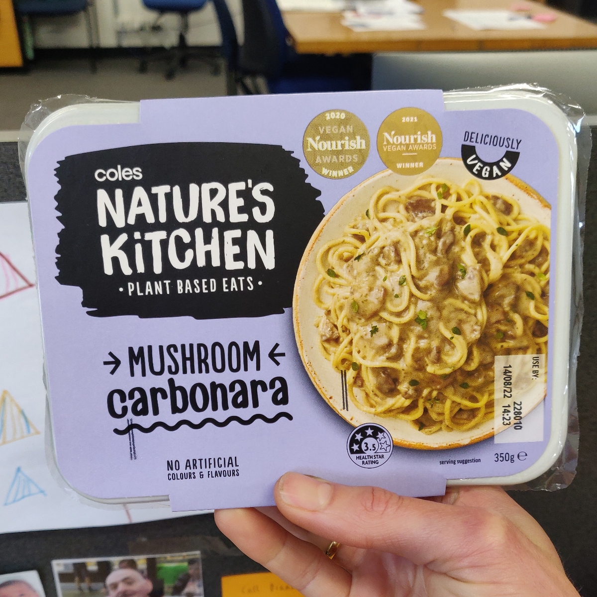 mushroom carbonara from Coles Nature's Kitchen - Vegan Product Reviews ...