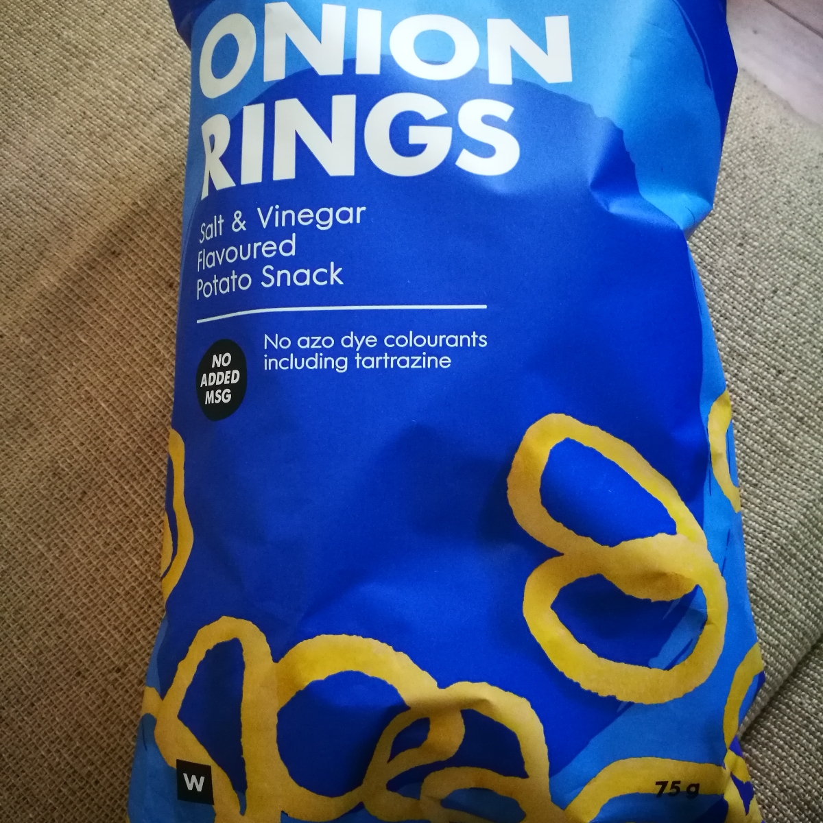 Woolworths Food Onion Rings Soft & Vinegar Flavoured Potato Snack ...