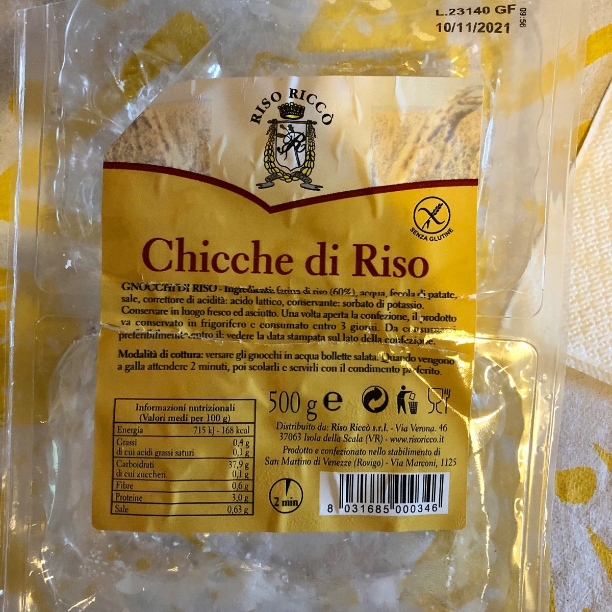 Chicche di riso from Riso riccò - Vegan Product Reviews & Ratings ...