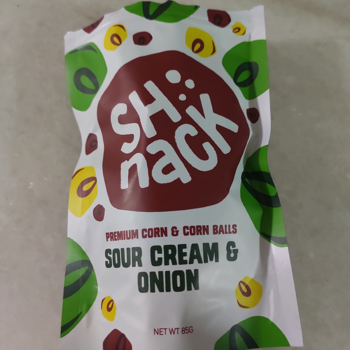Premium Corn & Corn Balls Sour Cream & Onion from Shnack - Vegan ...