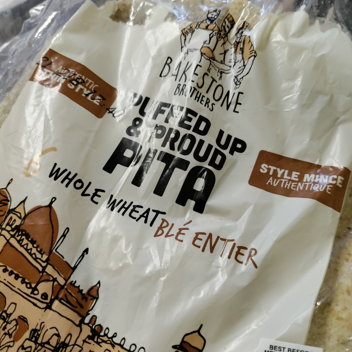 Puffed Up And Proud Pita (Whole Wheat) from Bakestone Brothers - Vegan ...