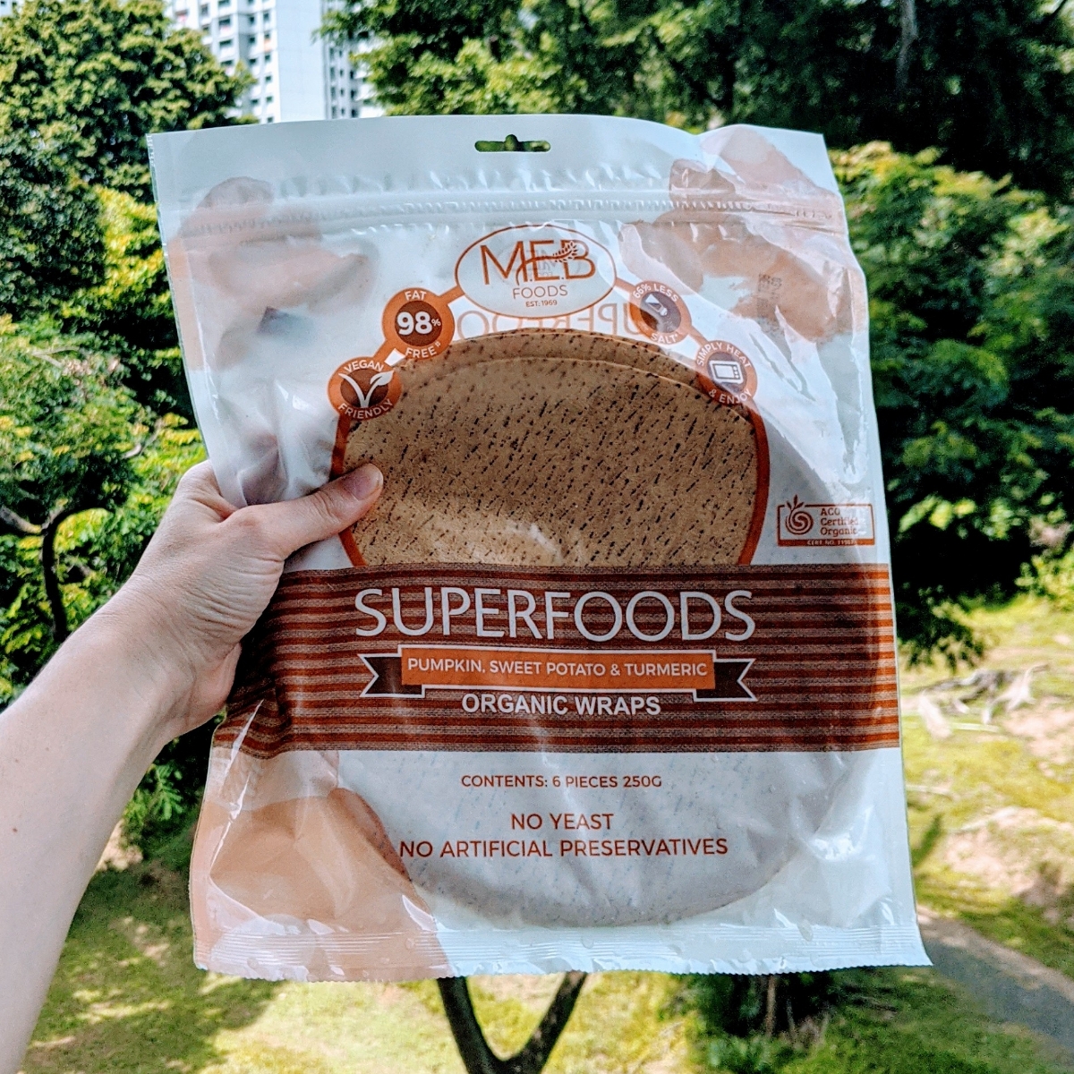 Pumpkin, sweet potato & turmeric organic wraps from MEB Foods - Vegan ...