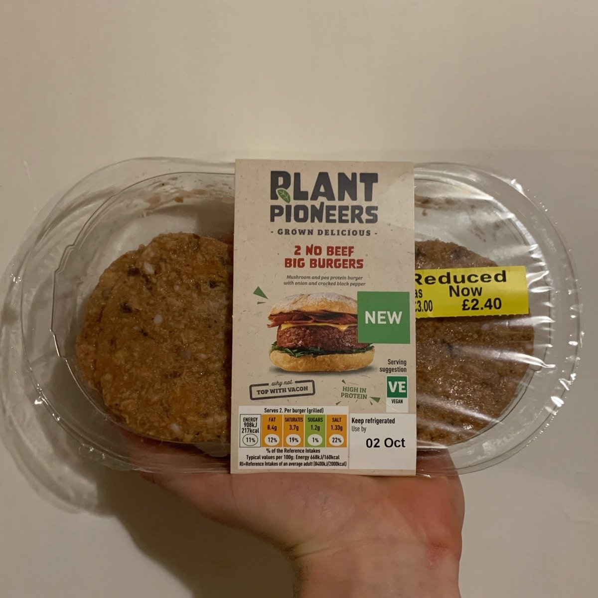 2 no beef big burgers from Plant Pioneers - Vegan Product Reviews ...