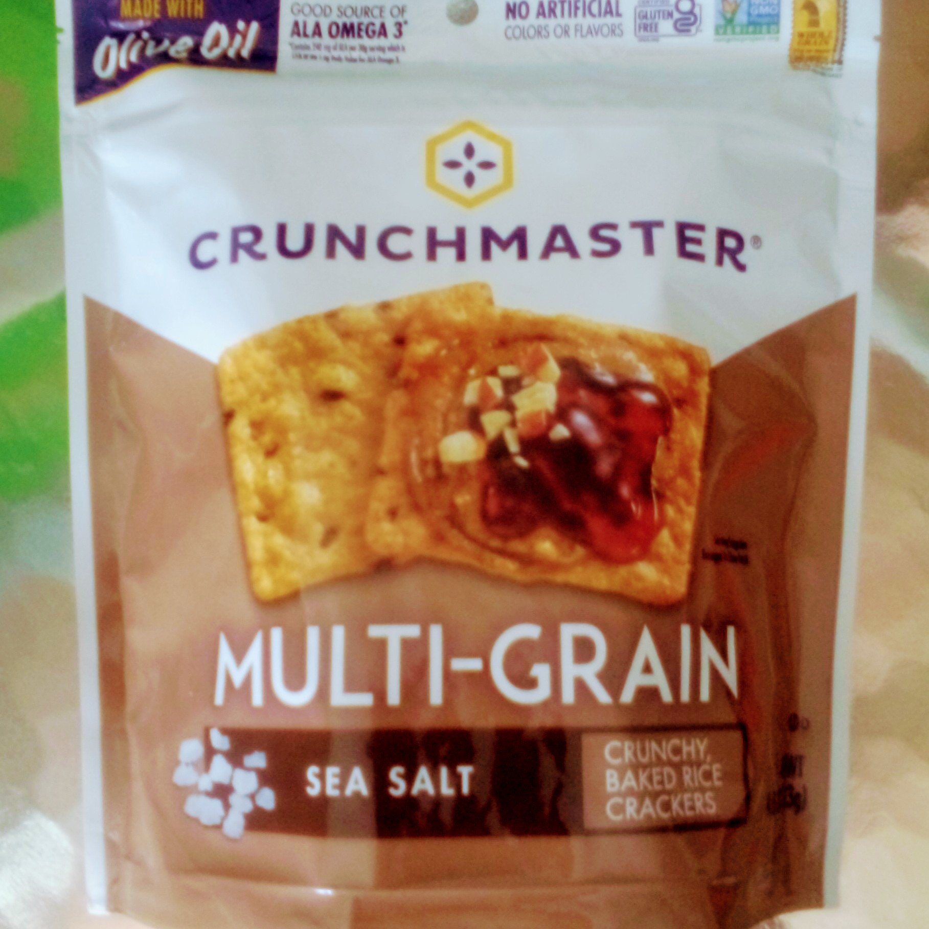 Multi-Grain Sea Salt Rice Crackers from Crunchmaster - Vegan Product ...