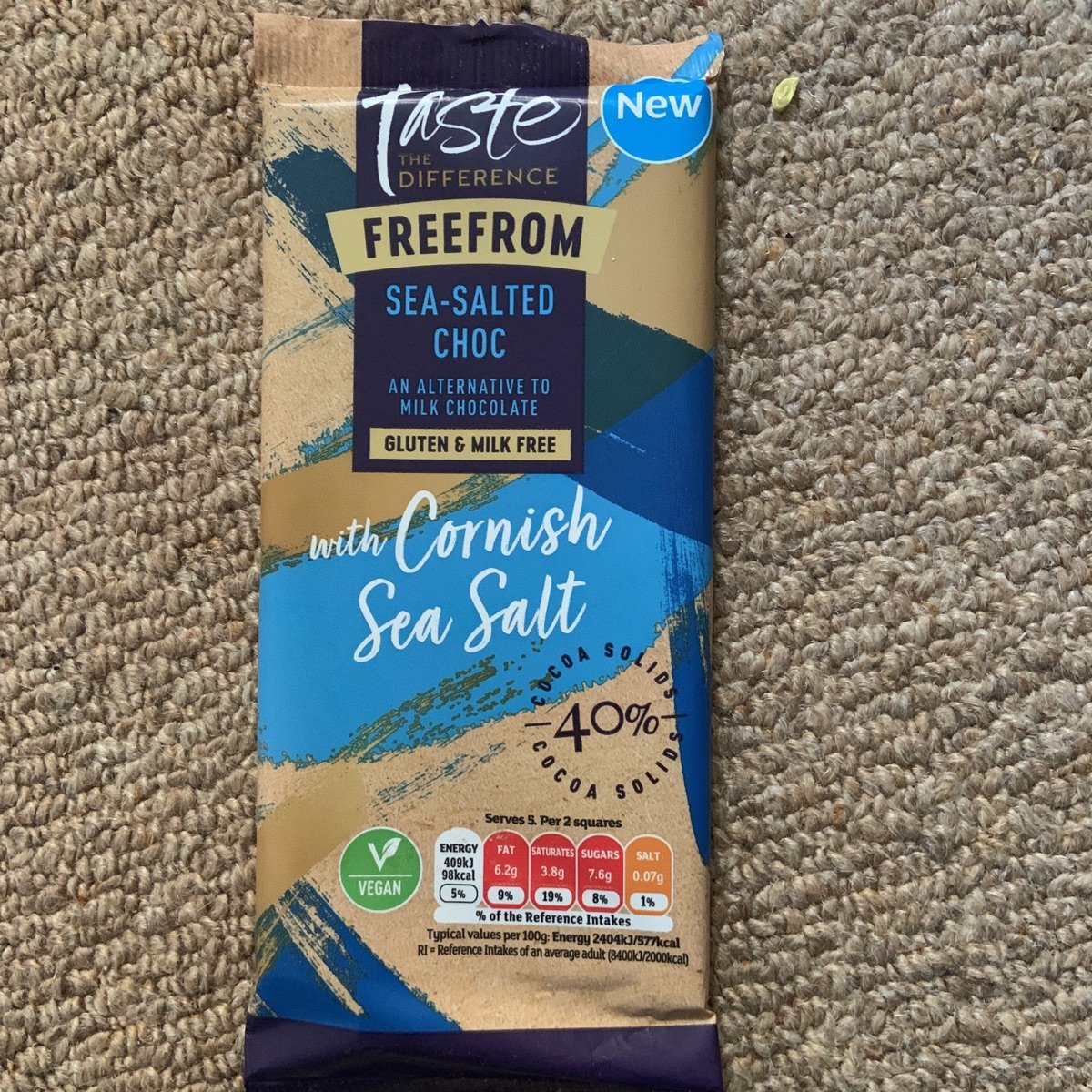 Taste the difference Free From Sea Salted Choc from Sainsbury's - Vegan ...