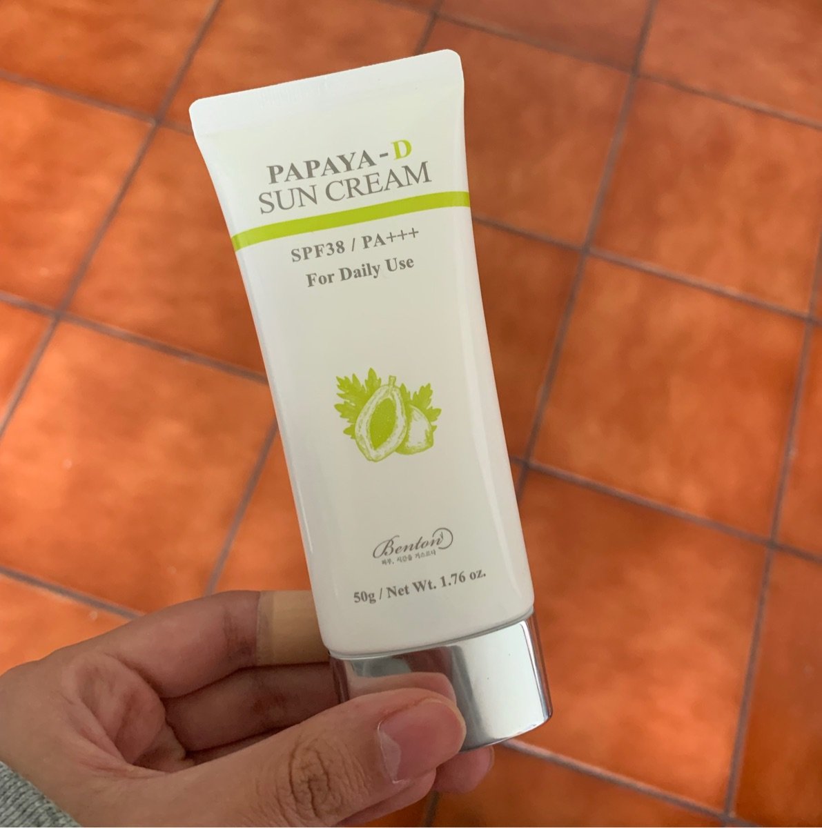 Papaya-D sun cream from Benton - Vegan Product Reviews & Ratings | abillion