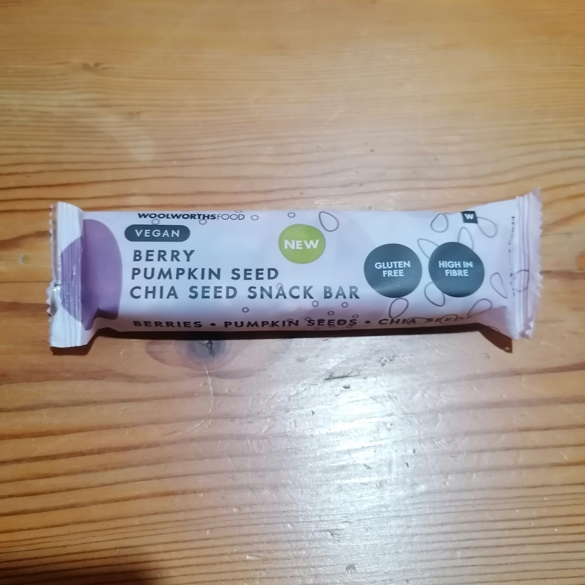 Berry Pumpkin Seed Chia Seed Snack Bar from Woolworths Food - Vegan ...