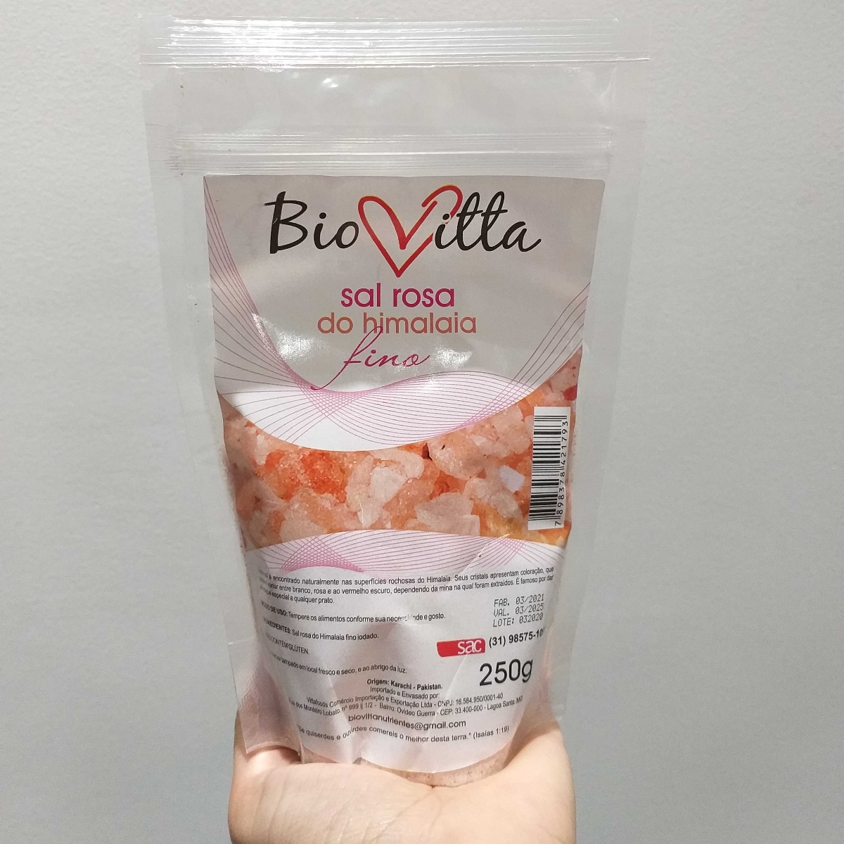 Sal Rosa do Himalaia fino from Bio Vitta - Vegan Product Reviews ...