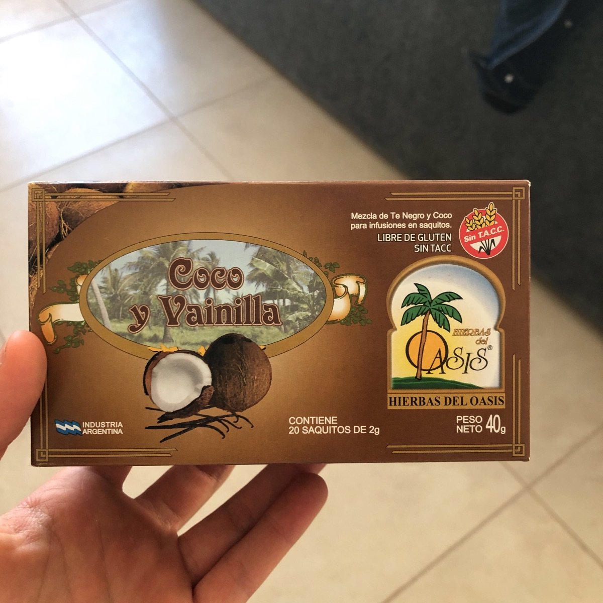 Té con Coco & Vainilla from Hierbas del oasis - Vegan Product Reviews ...