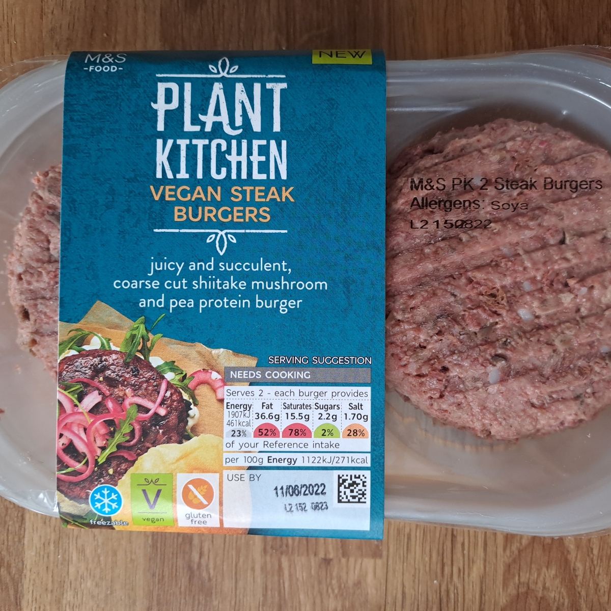 Plant Kitchen vegan burger from Marks & Spencer Food (M&S) - Vegan ...