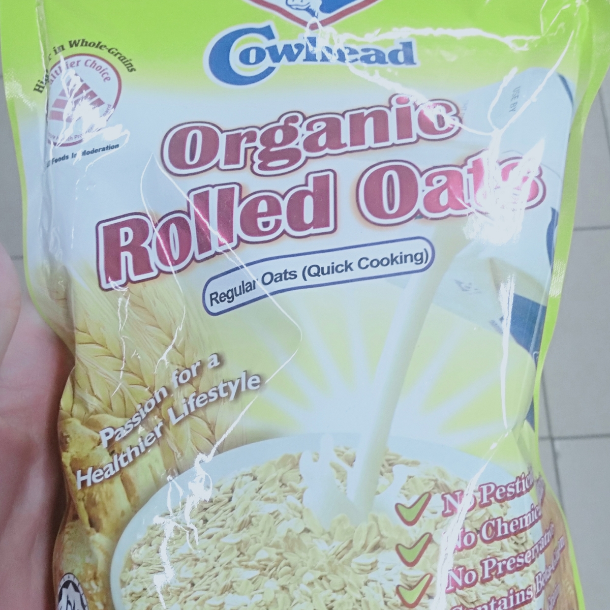 Organic Rolled Oats (Quick Cooking) from Cowhead - Vegan Product ...