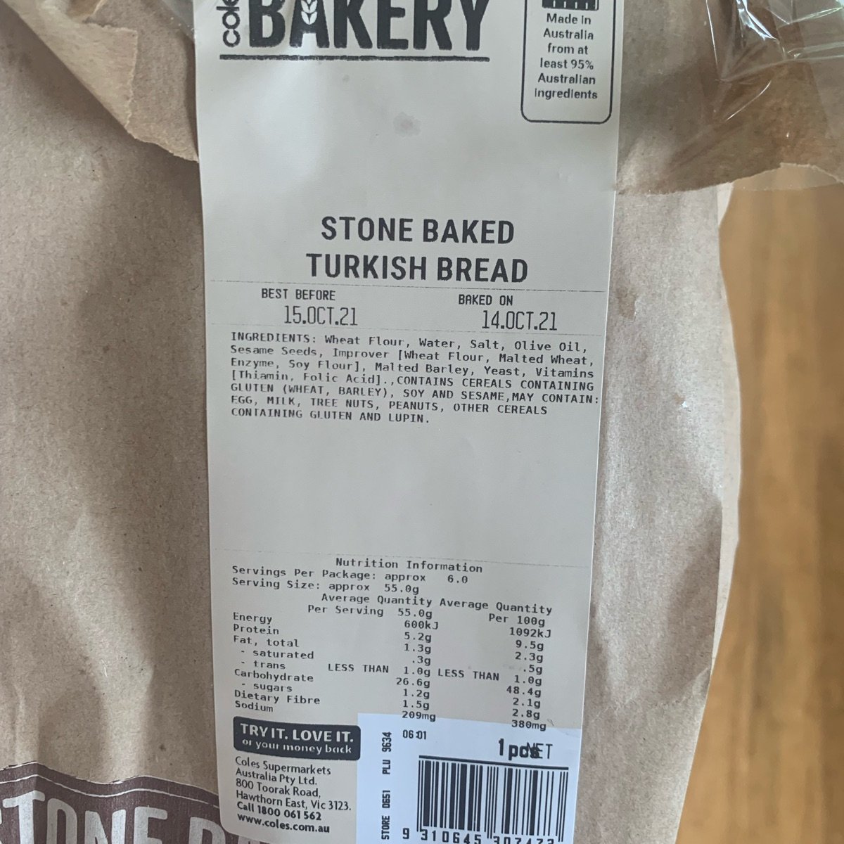 Turkish rolls from Coles - Vegan Product Reviews & Ratings | abillion