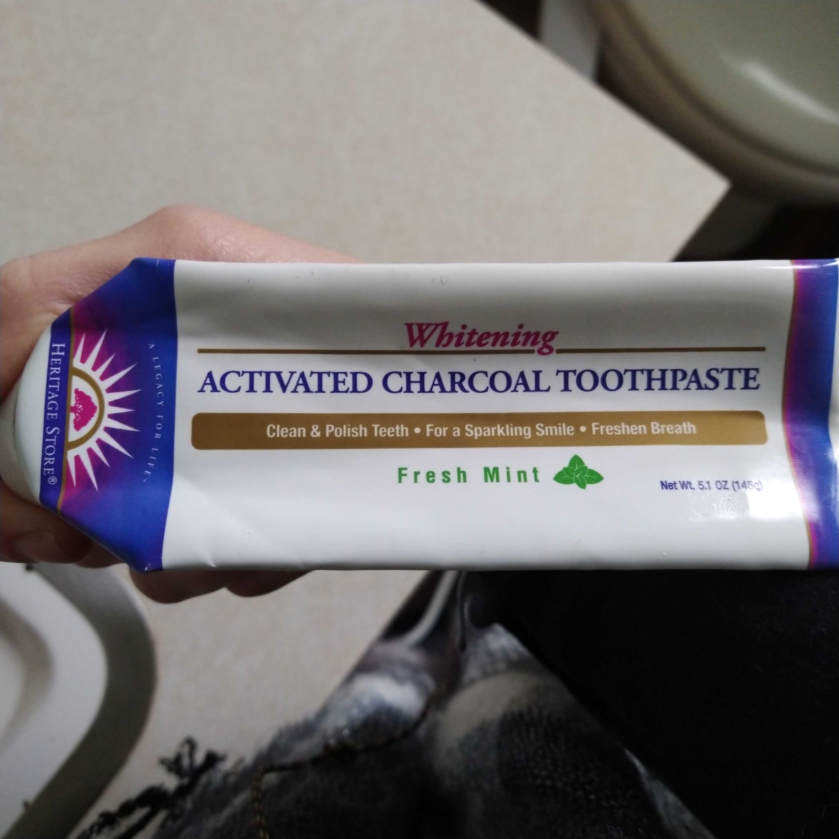 Whitening activated charcoal toothpaste from Heritage Store - Vegan ...