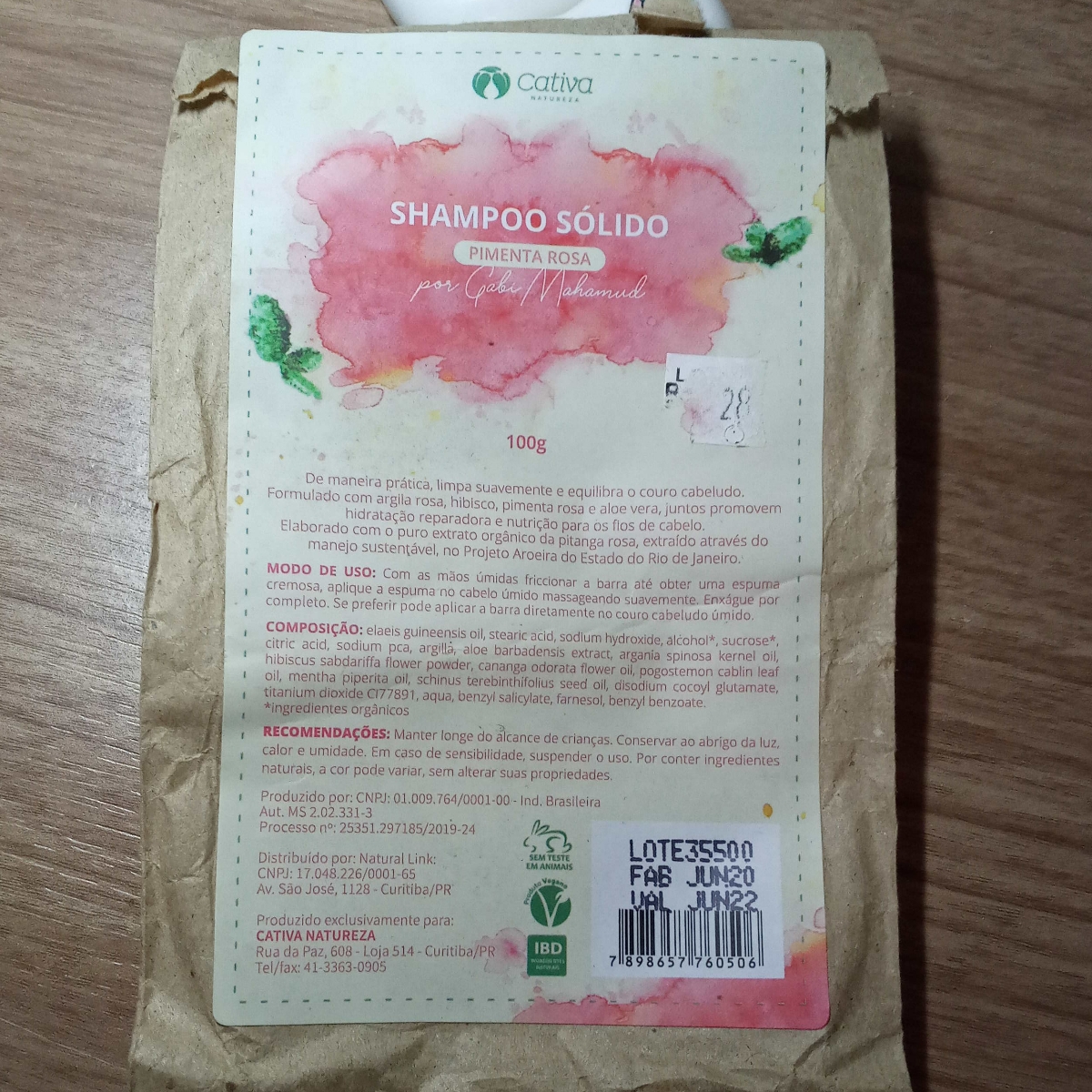 Shampoo Sólido from Cativa Natureza - Vegan Product Reviews & Ratings ...