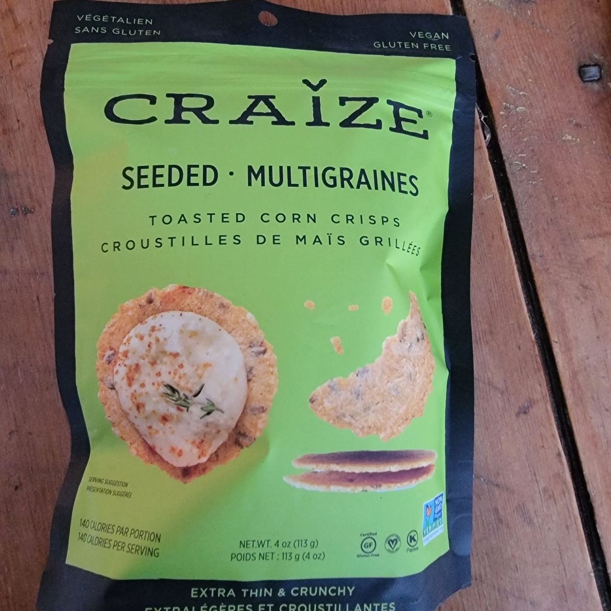 Seeded Tosted Corn Crisps from Craize - Vegan Product Reviews & Ratings ...